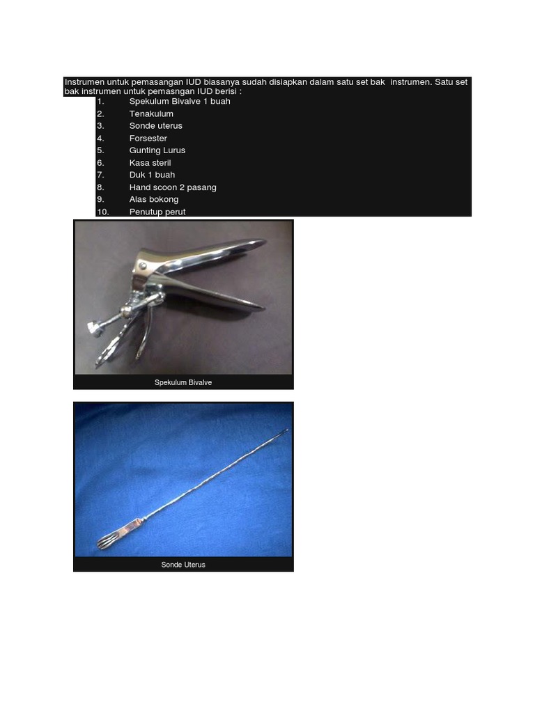 Instrumen Pemasangan IUD | PDF