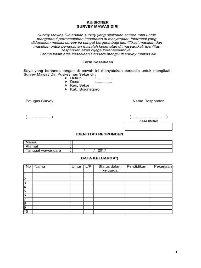Kuesioner SMD 2018 v2 | PDF
