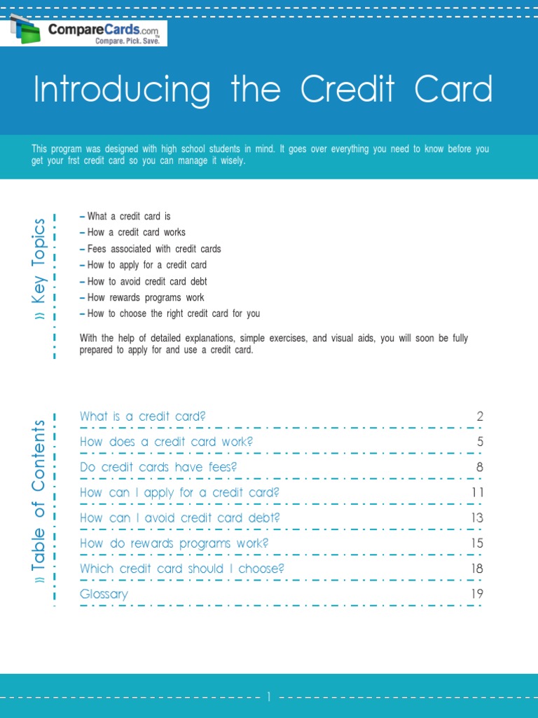 Introducing The Credit Card | PDF | Annual Percentage Rate | Credit Card