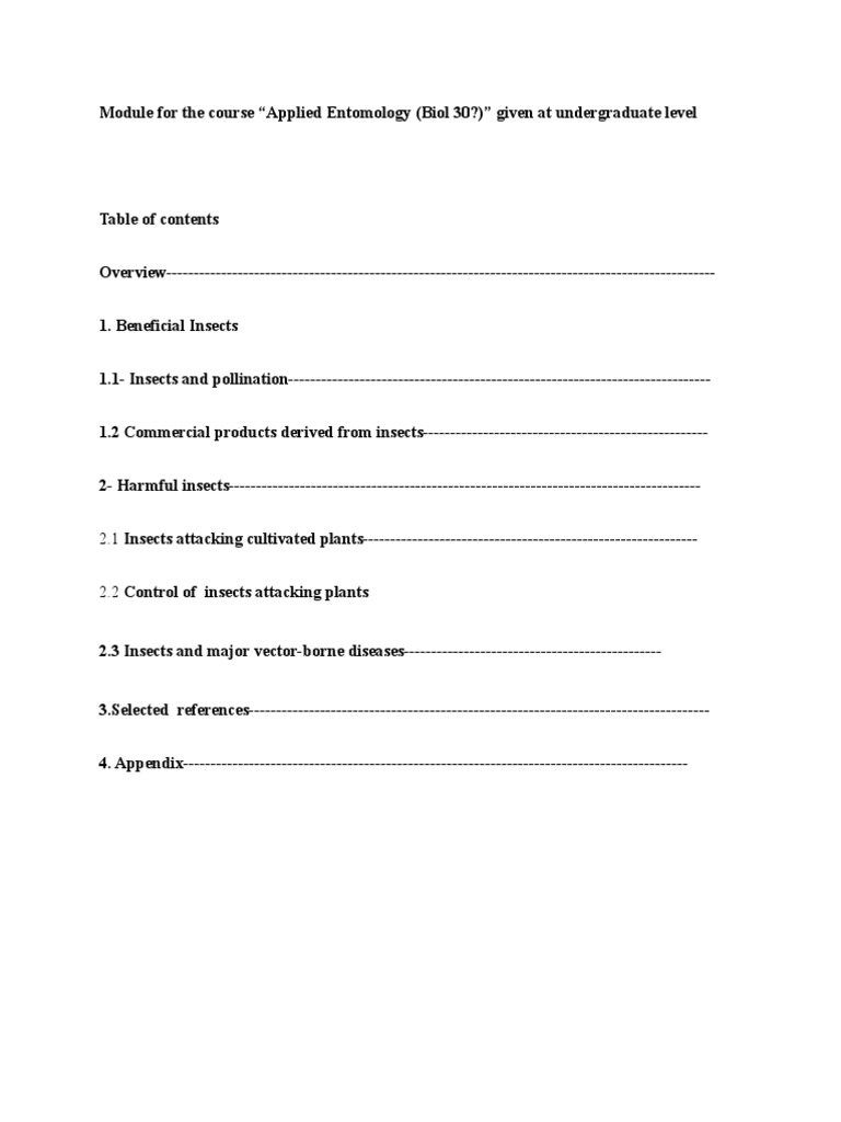 Applied Entomology Course Overview | PDF | Honey Bee | Western Honey Bee