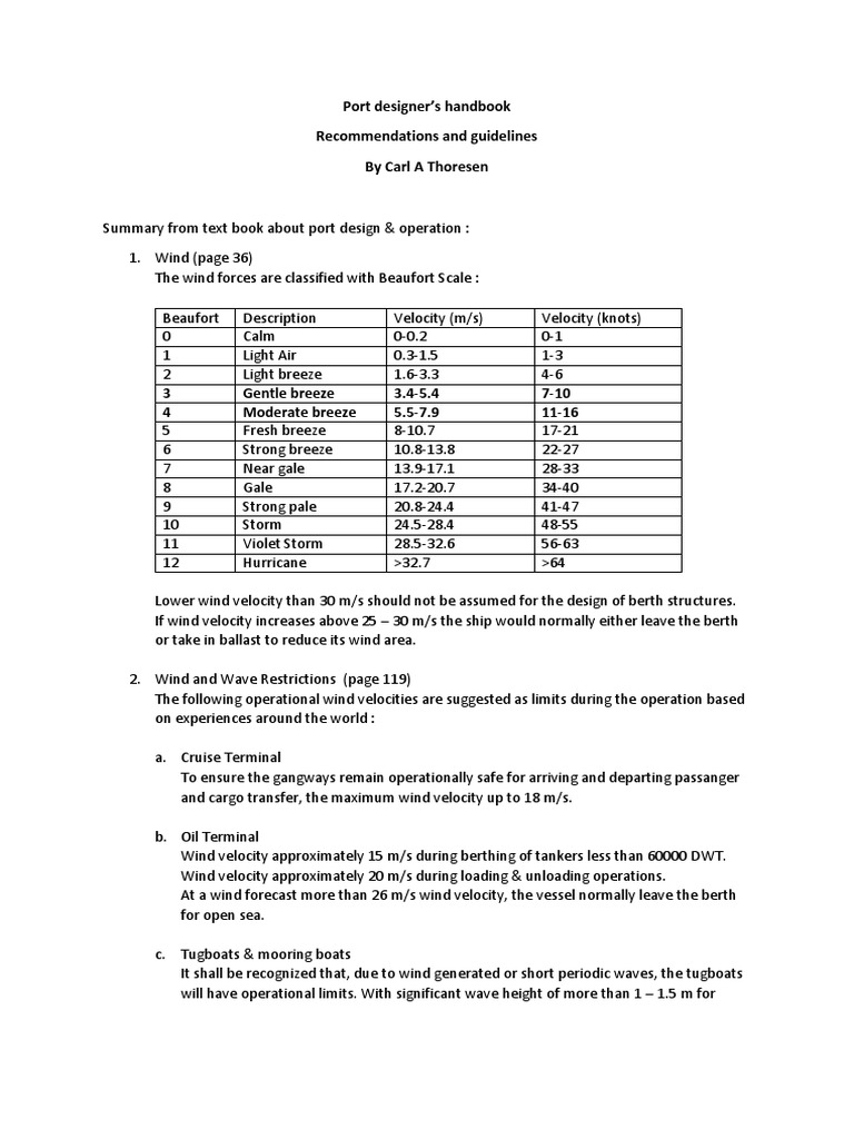 Port Designer's Handbook | PDF | Ships | Wound