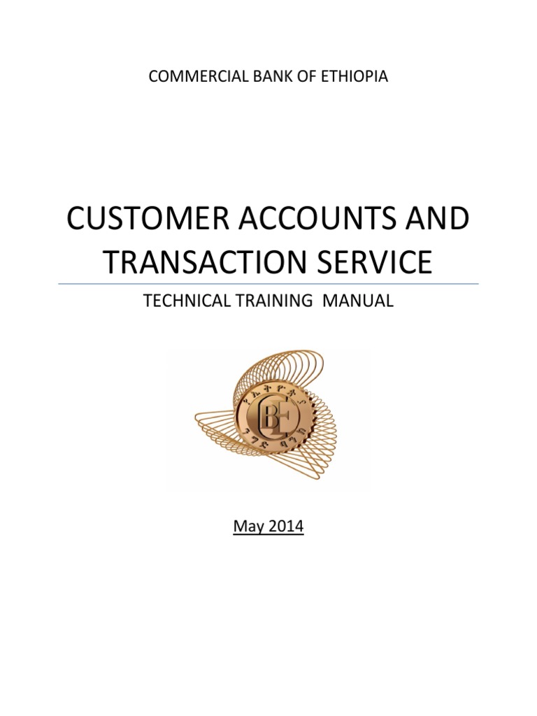 Cbe Training Manual Pdf Business Process Deposit Account