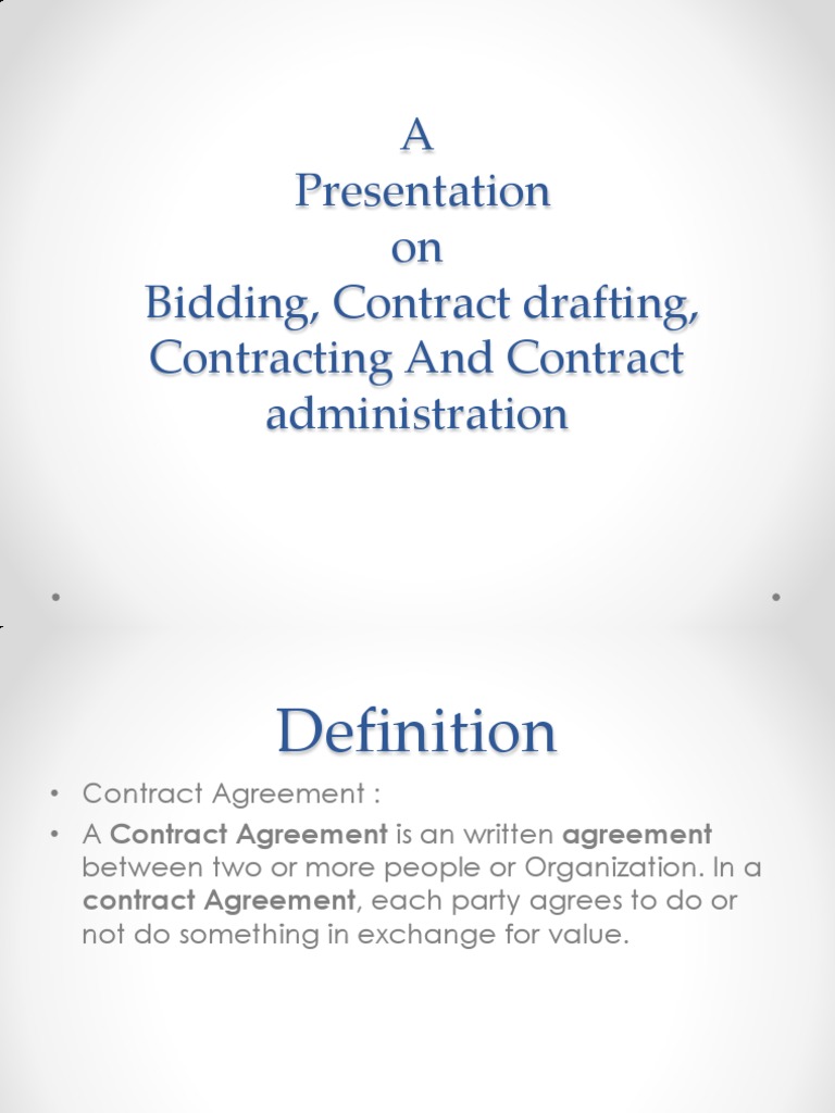 Contract Presentation | PDF | Construction Bidding | General Contractor