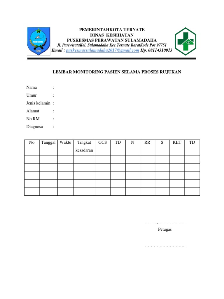 7.2.3.4 Form Monitoring Pasien Rujukan | PDF