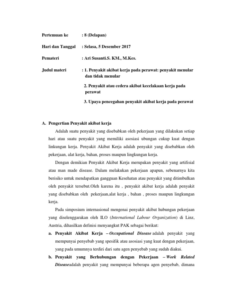 k3 Pertemuan 8 | PDF | Kesehatan Holistik | Sains & Matematika