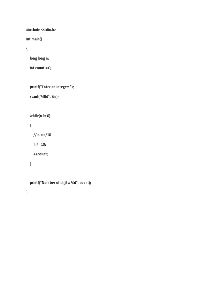 No of Digits in An Integer | PDF | Teaching Mathematics | Electrical ...