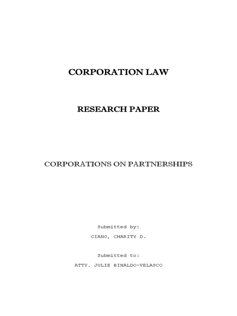 Corporations on Partnerships: Interlocking Directors | PDF | Board Of ...
