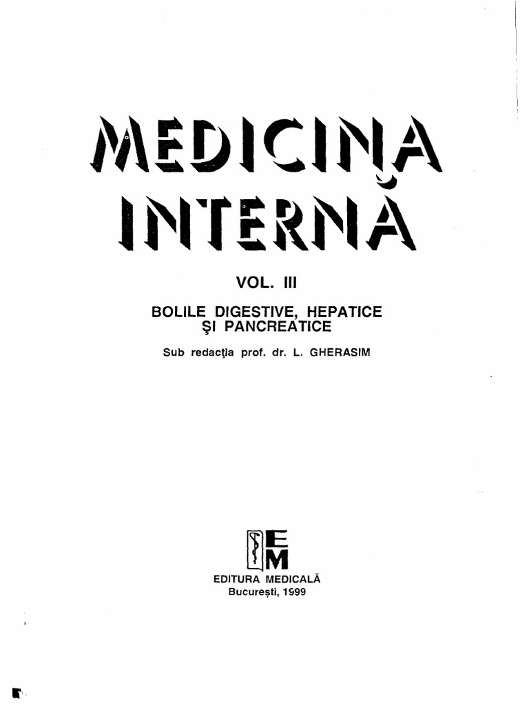 Gherasim - Bolile Digestive Hepatice Si Pancreatice 1 PDF | PDF