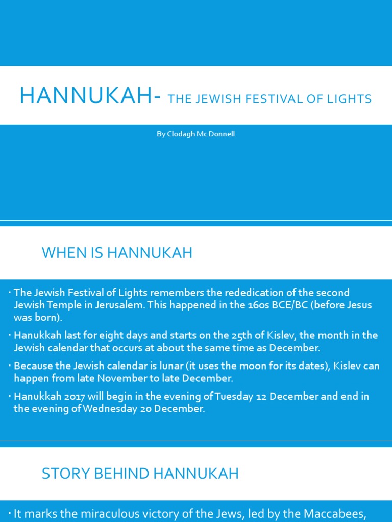 Religion Jewish Project | PDF | Hanukkah | Jews And Judaism