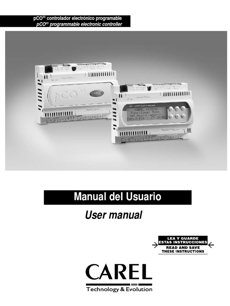 Carel PCOXS Installation Manual Eng | PDF | Conector eléctrico | Contraseña