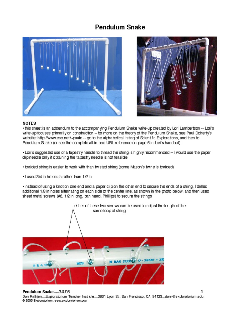 Pendulum Snake | PDF | Pendulum | Knot