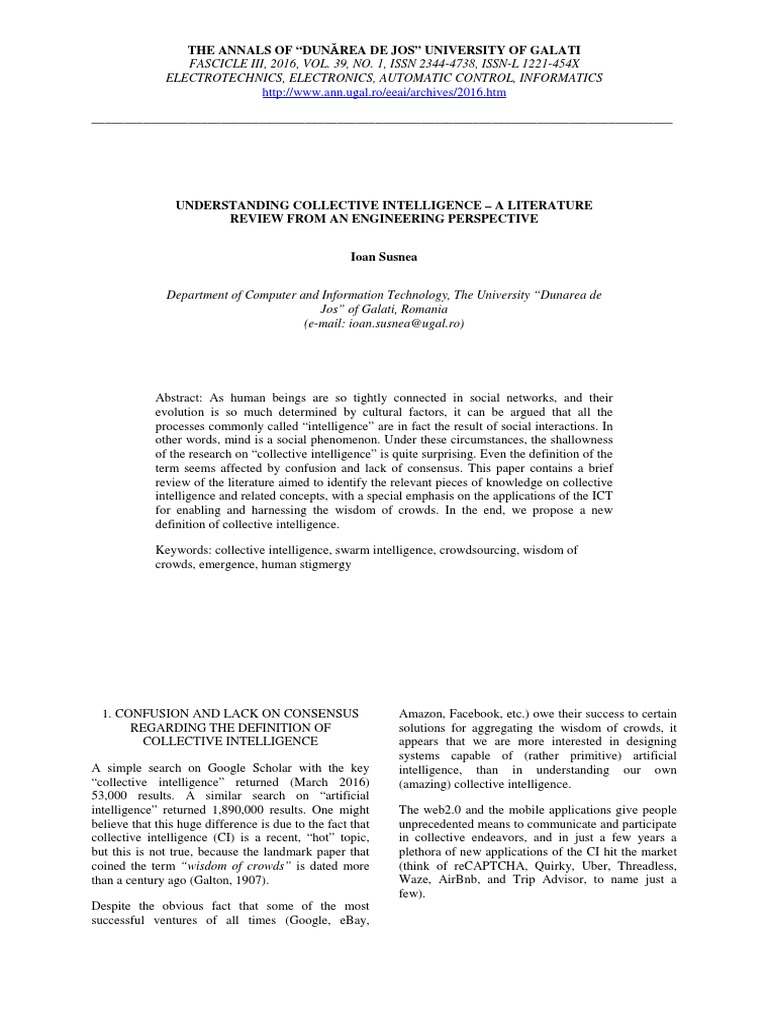 Understanding Collective Intelligence | PDF | Collective Intelligence ...