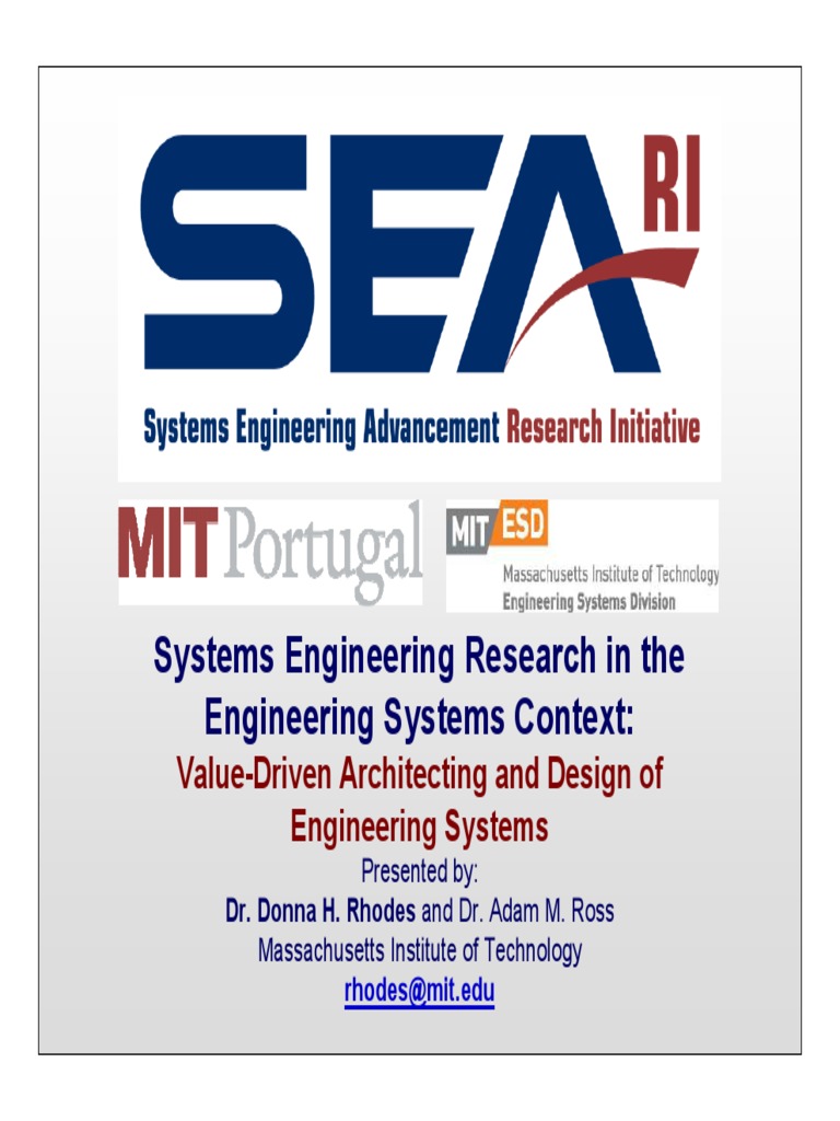 MPPinPortugal08 Rhodes Ross MIT | PDF | Systems Engineering | System