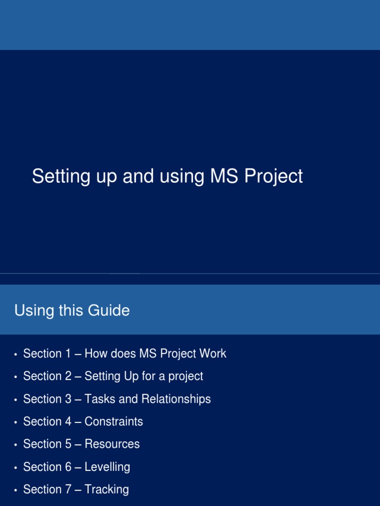 MS Project Guide | PDF | Scheduling (Production Processes) | Budget