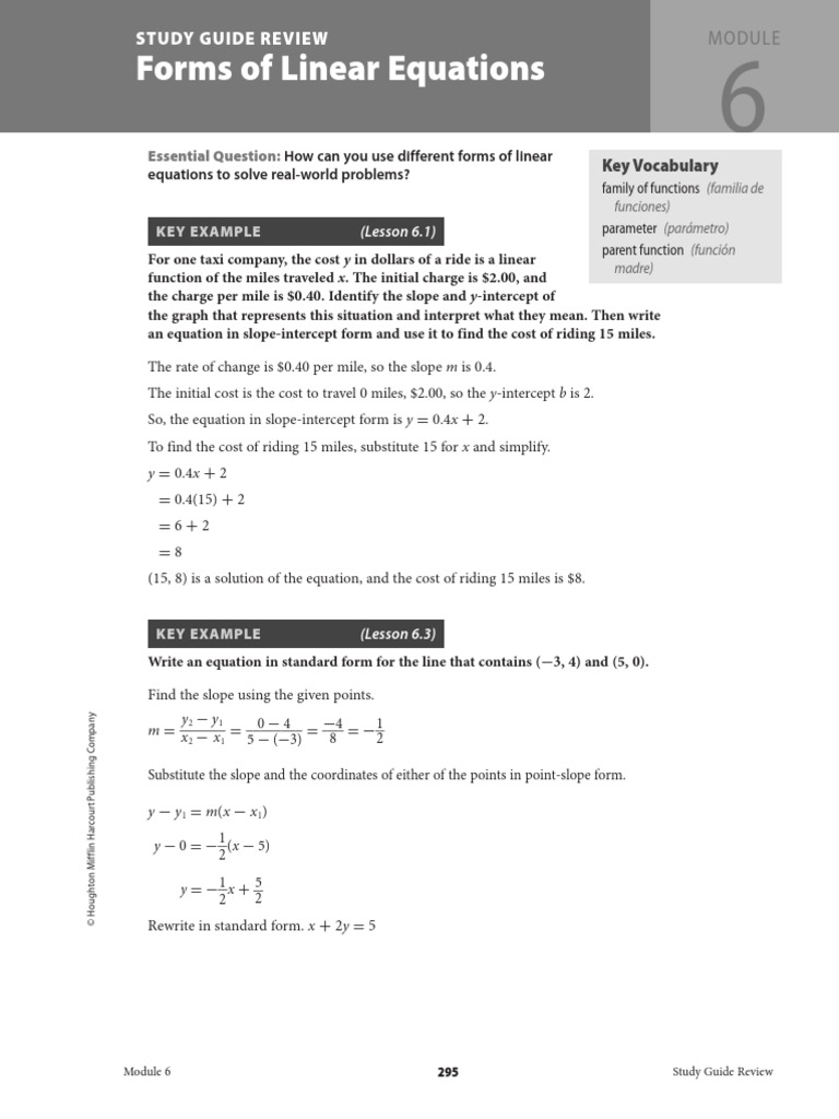 Pages 296-298 Module 6 Review | PDF | Mathematical Objects ...