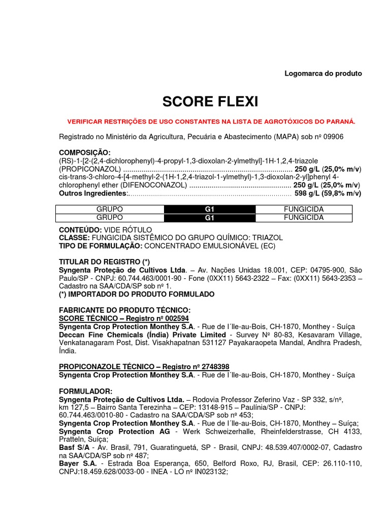 Score Flex I 231117 | PDF | Embalagem e rotulagem | Ambiente natural