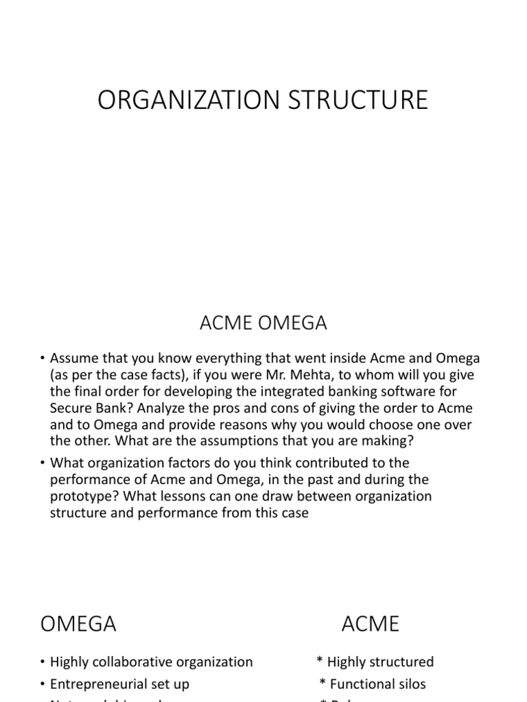 Organization Structure | PDF | General Motors | Organizational Structure
