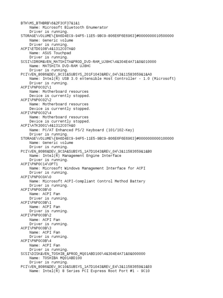 Dev List | PDF | Device Driver | Usb