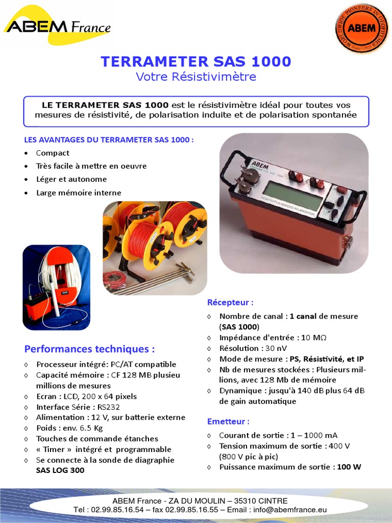 Terrameter Sas 1000 - 2013 | PDF | Matériel de bureau | Biens manufacturés