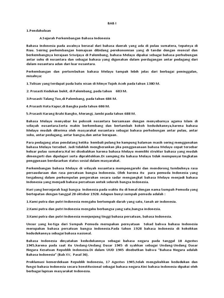 Bahasa Indonesia (Mku) Unsulbar | PDF