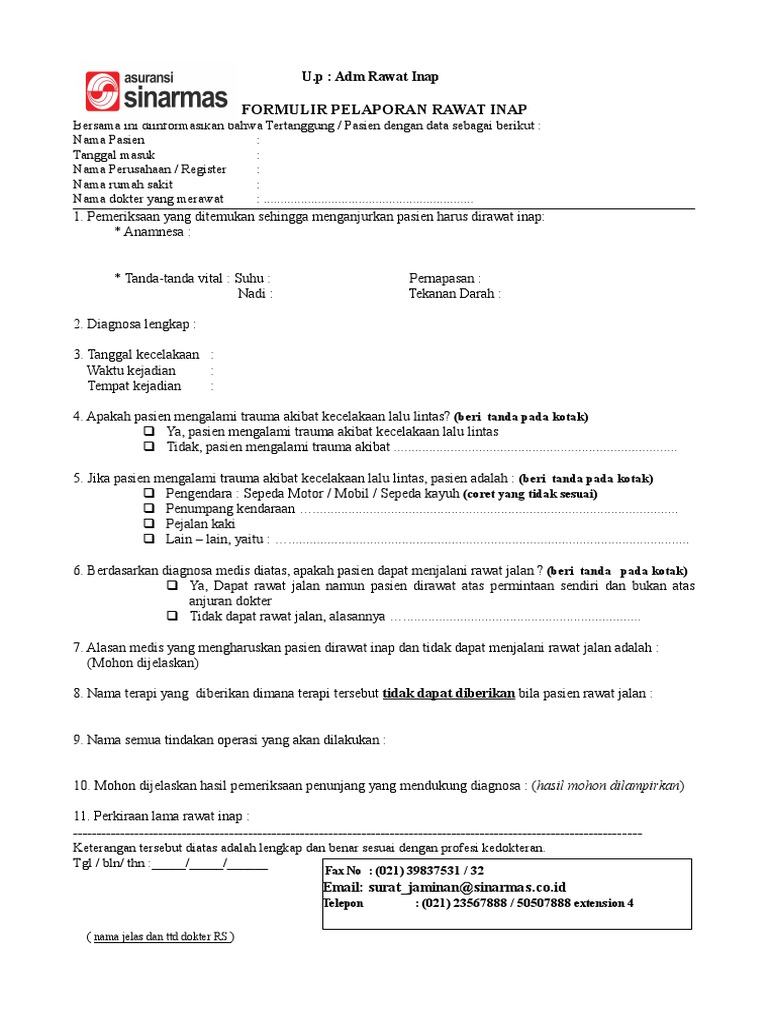 Form Khusus Diagnosa KLL - Trauma.kecelakaan | PDF