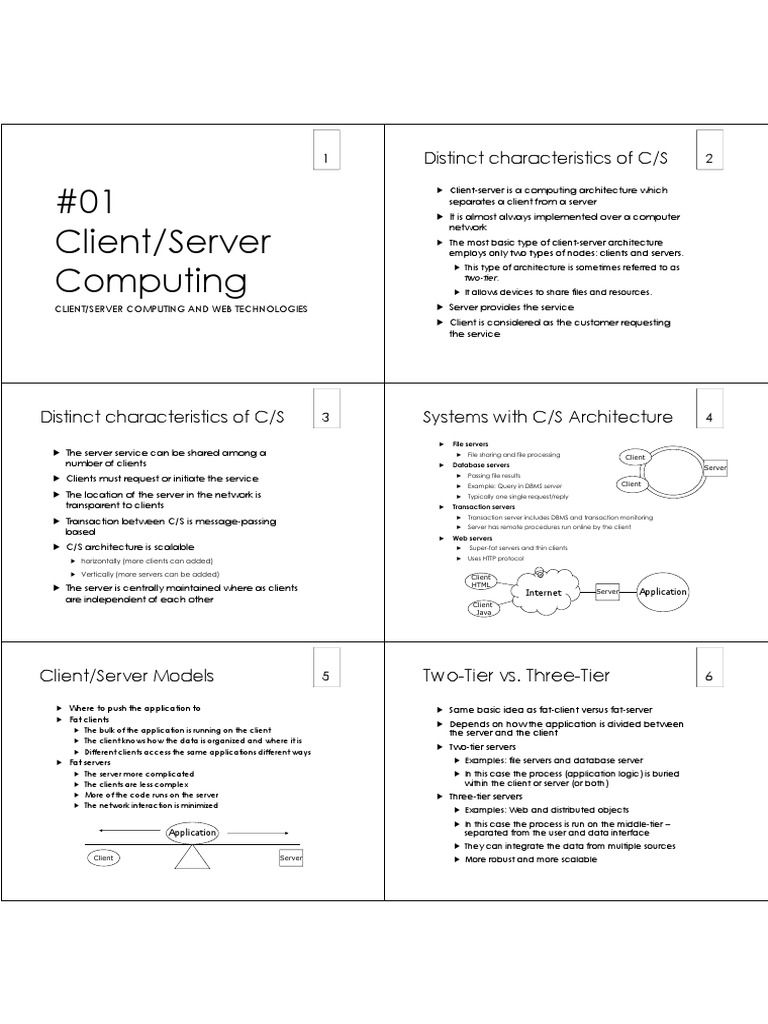 01 Client Server Computing Pdf Web Server Internet And Web