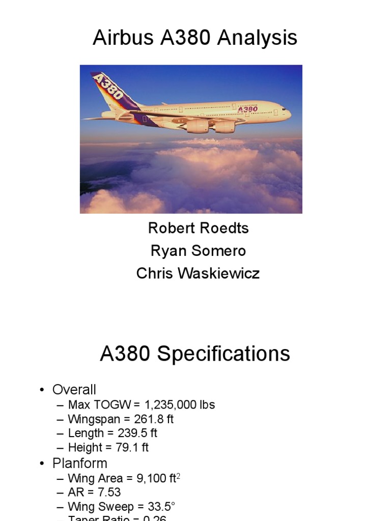 Airbus A380 Analysis PDF | PDF | Airfoil | Lift (Force)