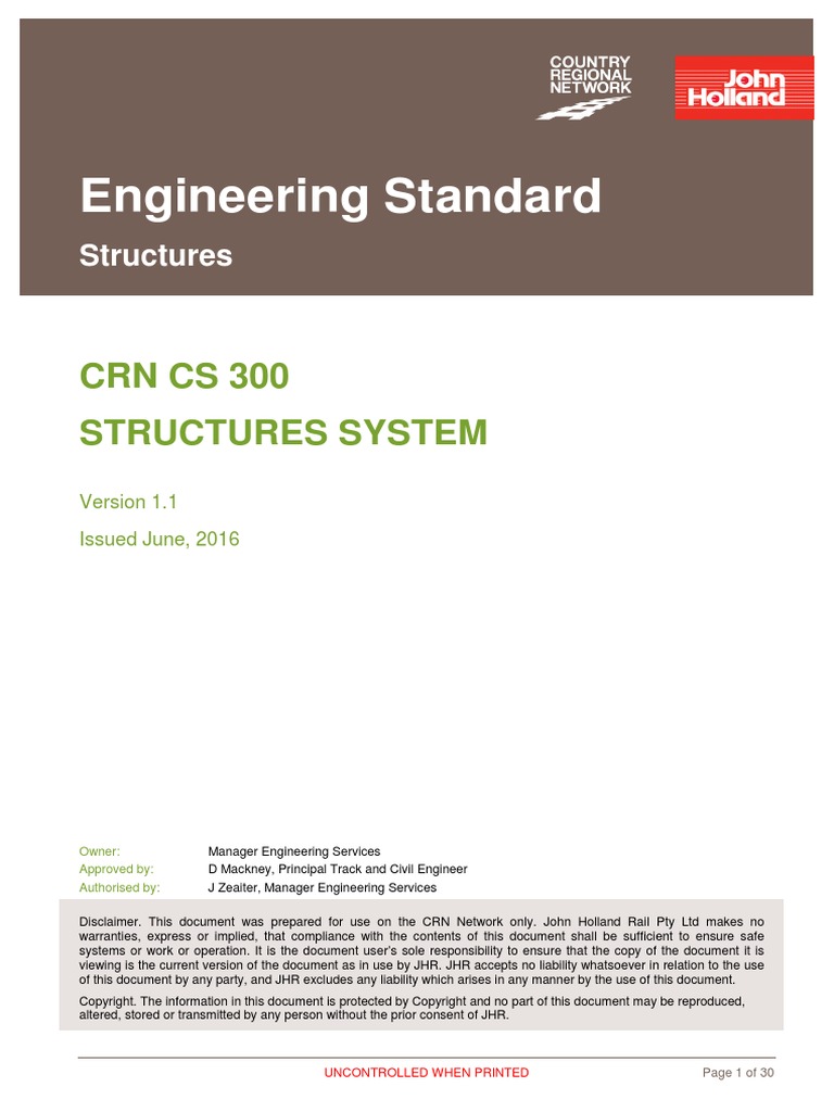 CRN Cs 300 v1 1 | PDF | Deep Foundation | Track (Rail Transport)