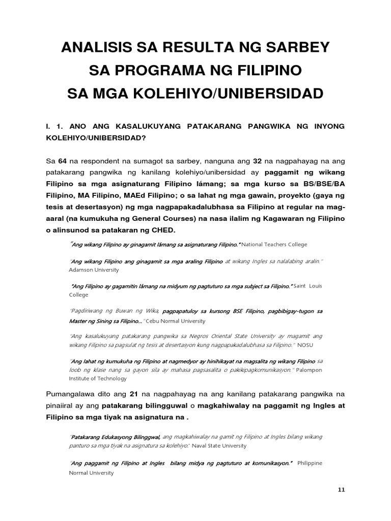 Analisis Sa Sarbey | PDF