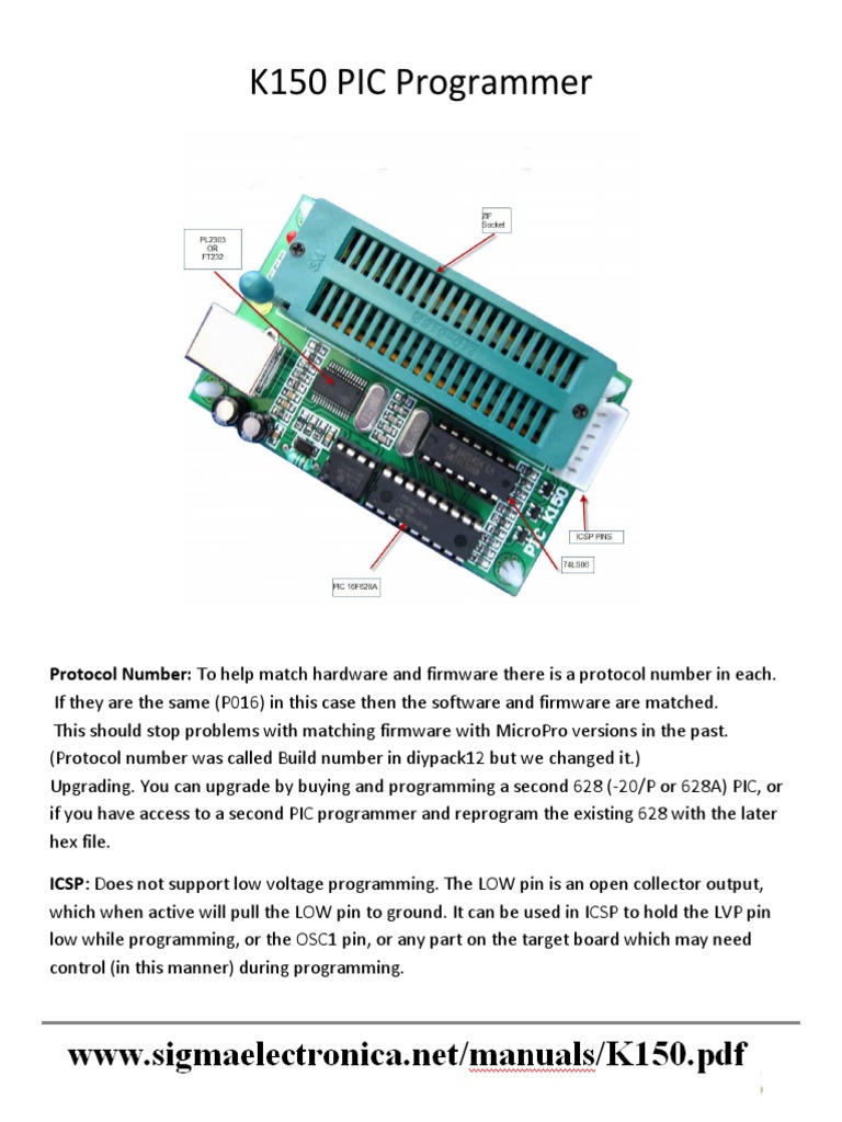 k150 Pic Programmer | PDF | Electrical Engineering | Electronics