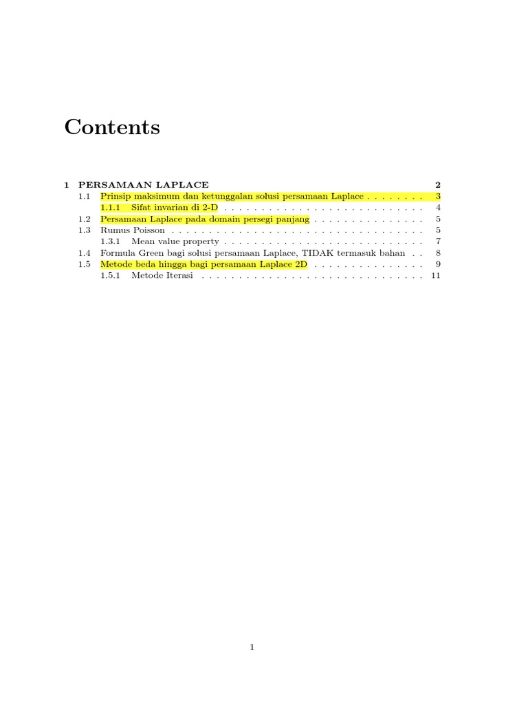 Rumus dan Solusi Persamaan Laplace | PDF