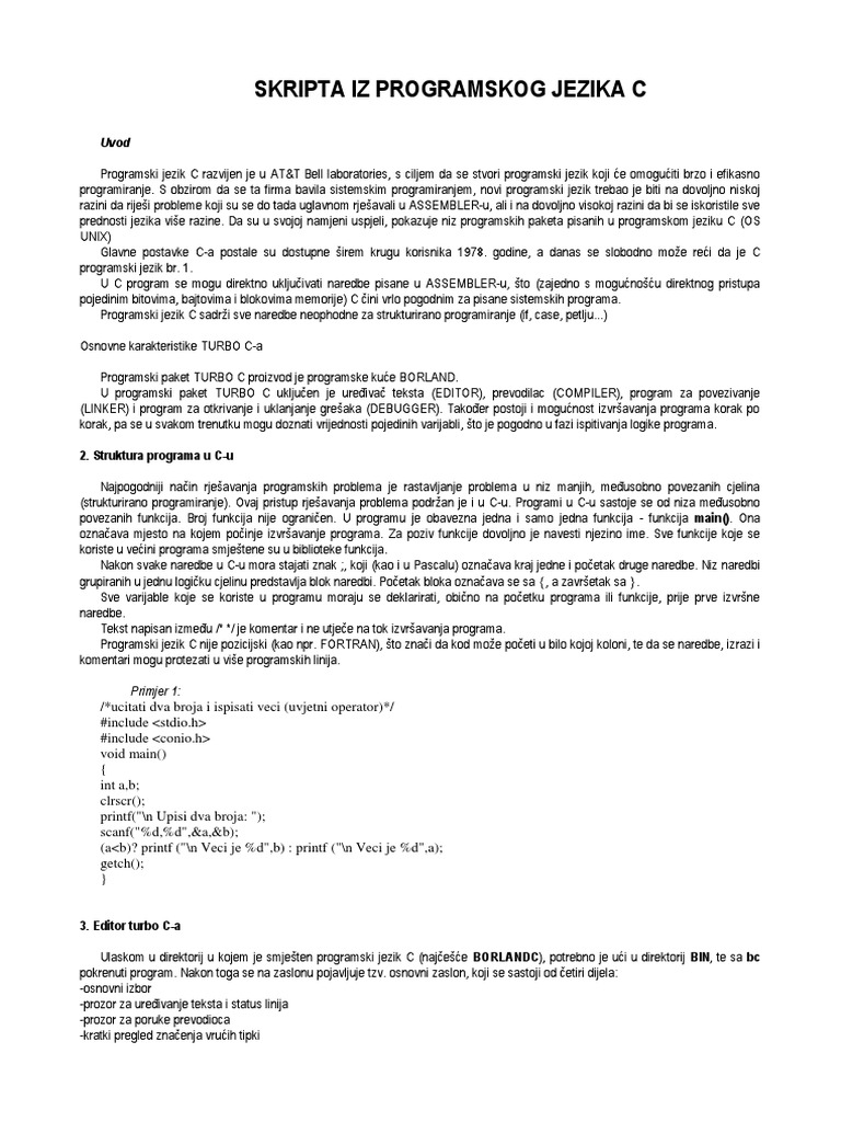 Skripta Iz C-A PDF | PDF
