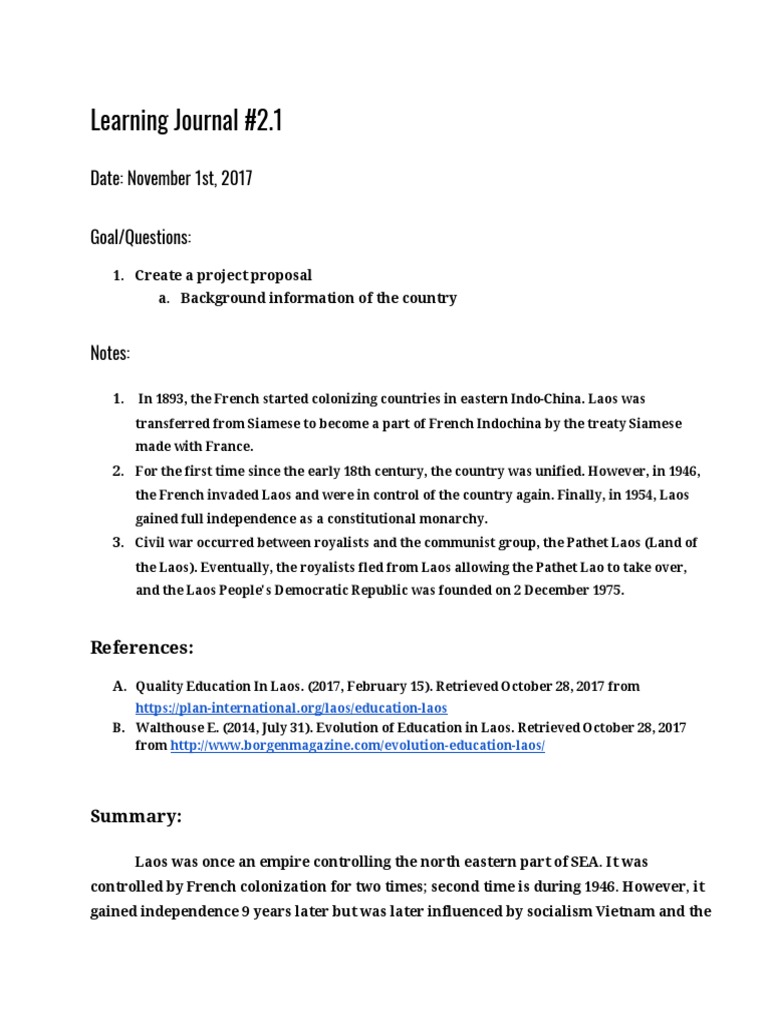 Learning Journal 2 1 | PDF