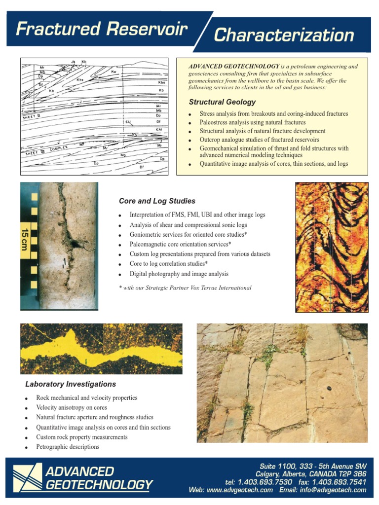 Fractured Reservoir Characterization Guide | PDF | Petroleum Reservoir ...