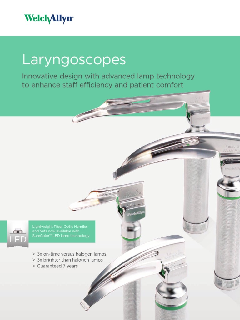 MC13109 Laryngoscope Brochure WR | PDF | Manufactured Goods | Equipment