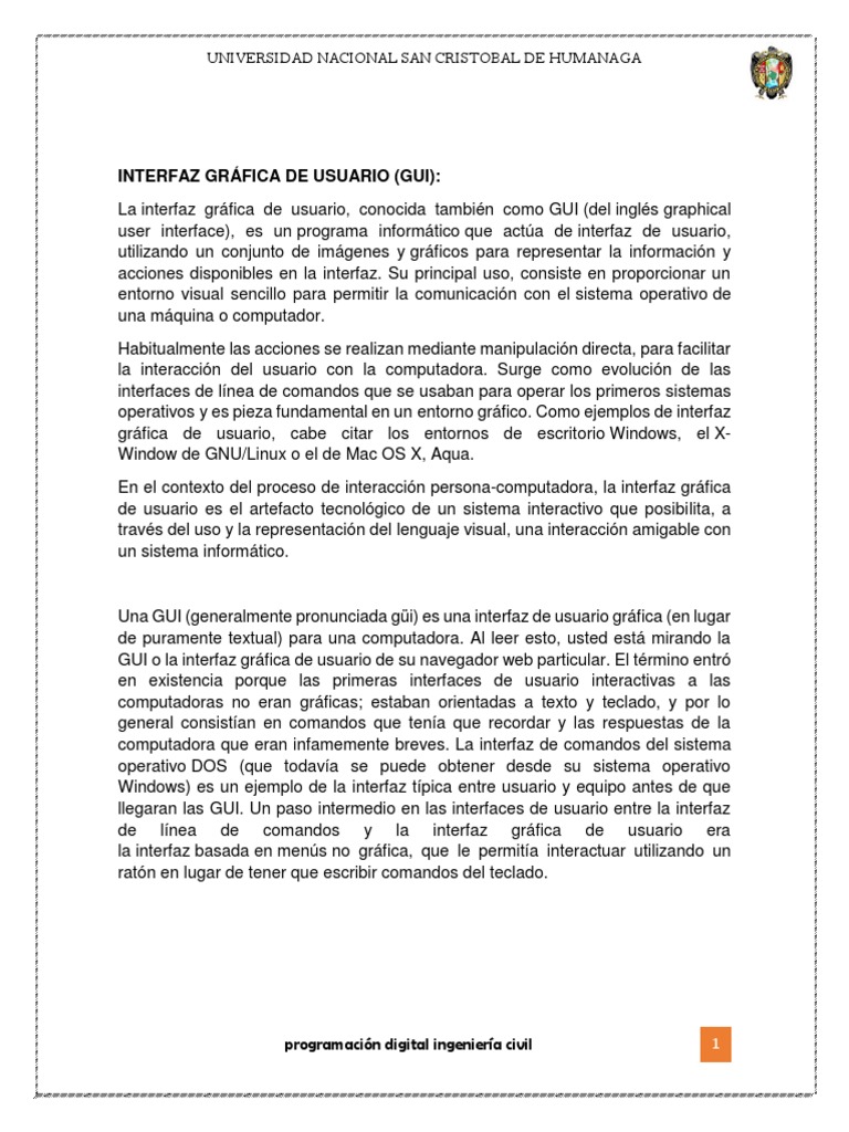 Que Es GUI | PDF | Interfaces gráficas de usuario | Software del sistema