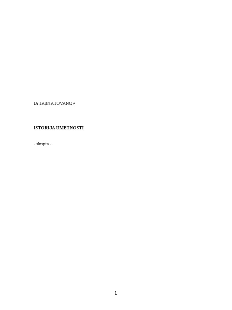 Kulturna Dobra Nova Skripta | PDF