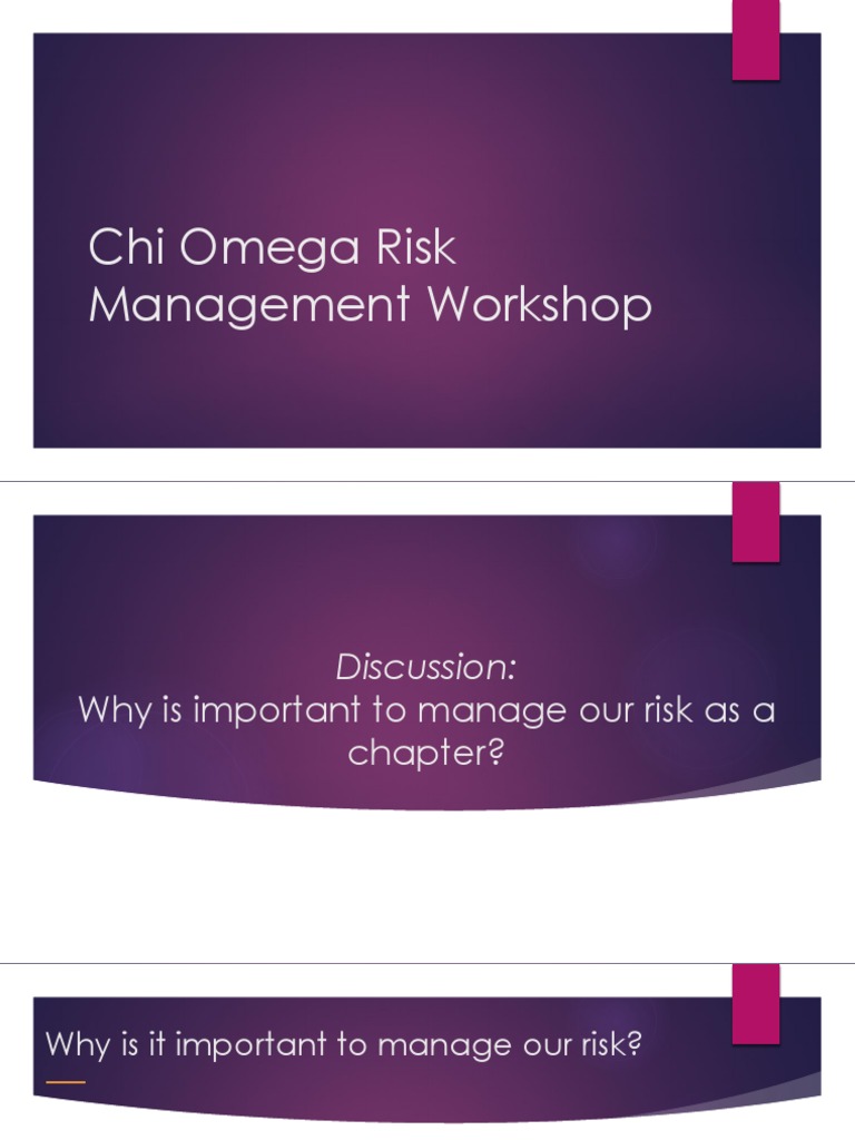 Chi o Risk Management | PDF | Fraternities And Sororities | Justice