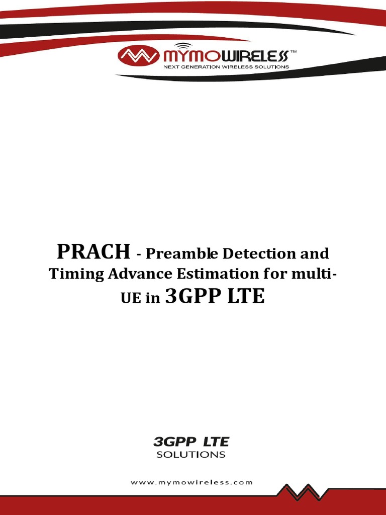 White Paper PRACH Preamble Detection and Timing Advance Estimation For ... White Paper PRACH Preamble Detection and Timing Advance Estimation For ...