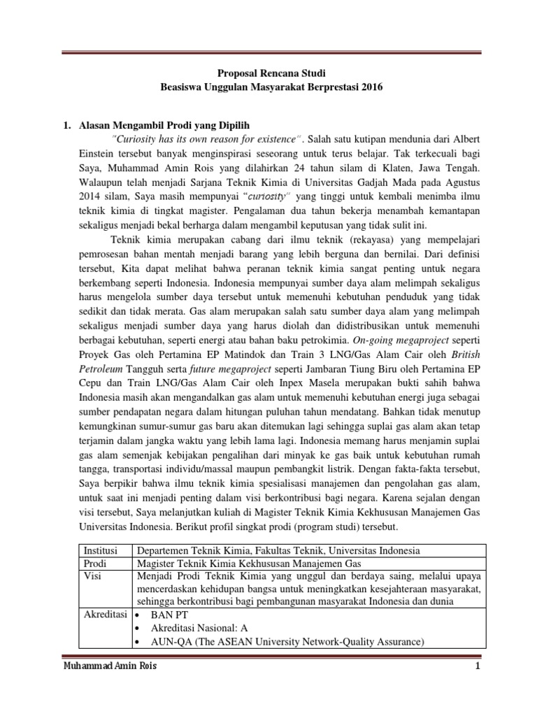 Proposal Rencana Studi | PDF