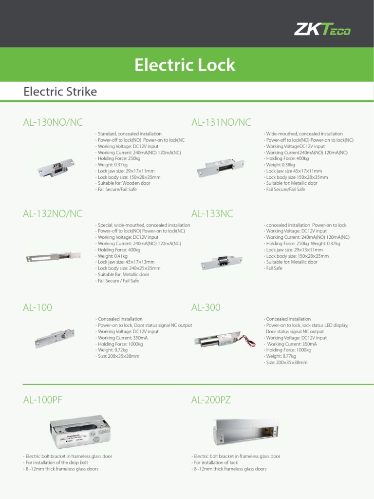 Electric Magnetic Lock - Brochure | Download Free PDF | Lock (Security ...