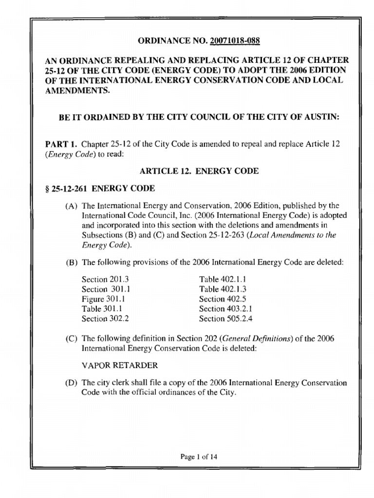 2008 COA Energy Code | PDF | Duct (Flow) | Hvac