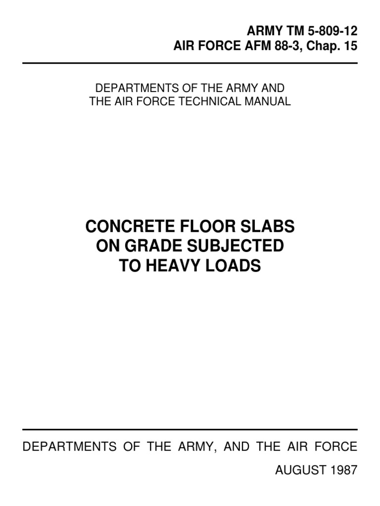 Concrete Floor Slabs On Grade Subjected To Heavy Loads PDF | PDF ...