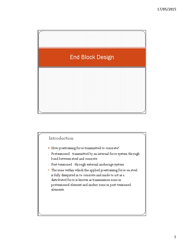 End Block Design-1 | PDF | Prestressed Concrete | Concrete