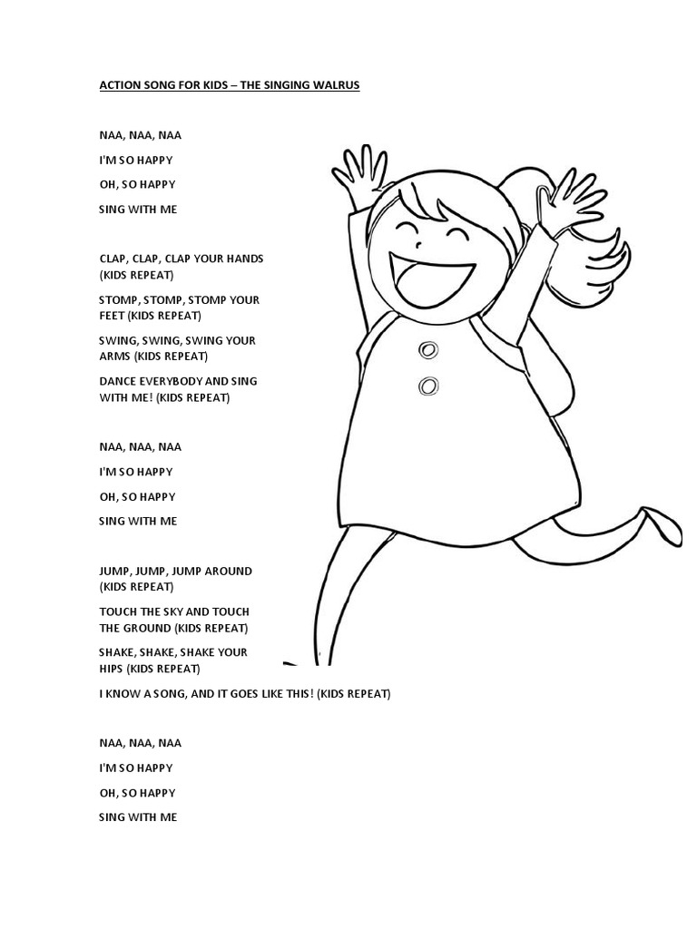 Action Song For Kids PDF | PDF