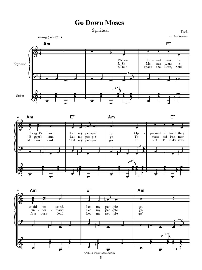 Go Down Moses | PDF | Sound | Performing Arts