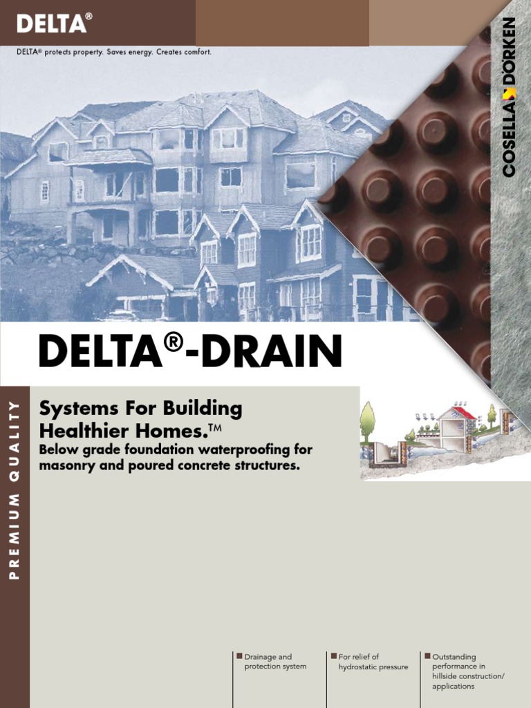 Delta - Drain: Systems For Building Healthier Homes | PDF | Drainage ...