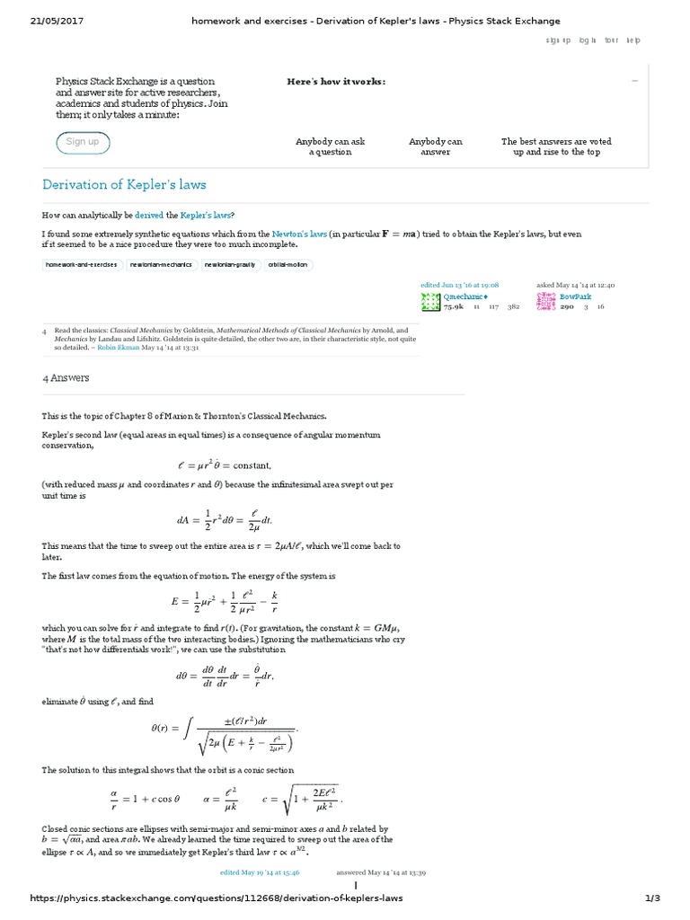 Deriving Kepler's Laws from Fundamental Mechanics: A Rigorous ...