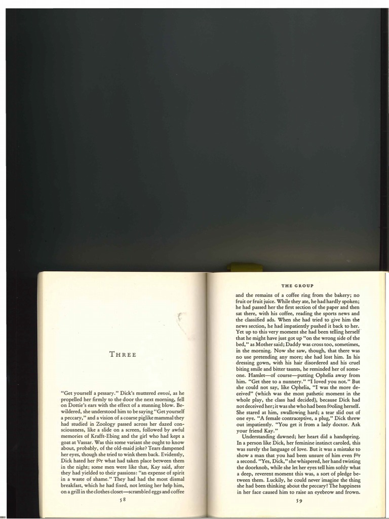 Mary McCarthy The Group 1962 CH 3 | PDF