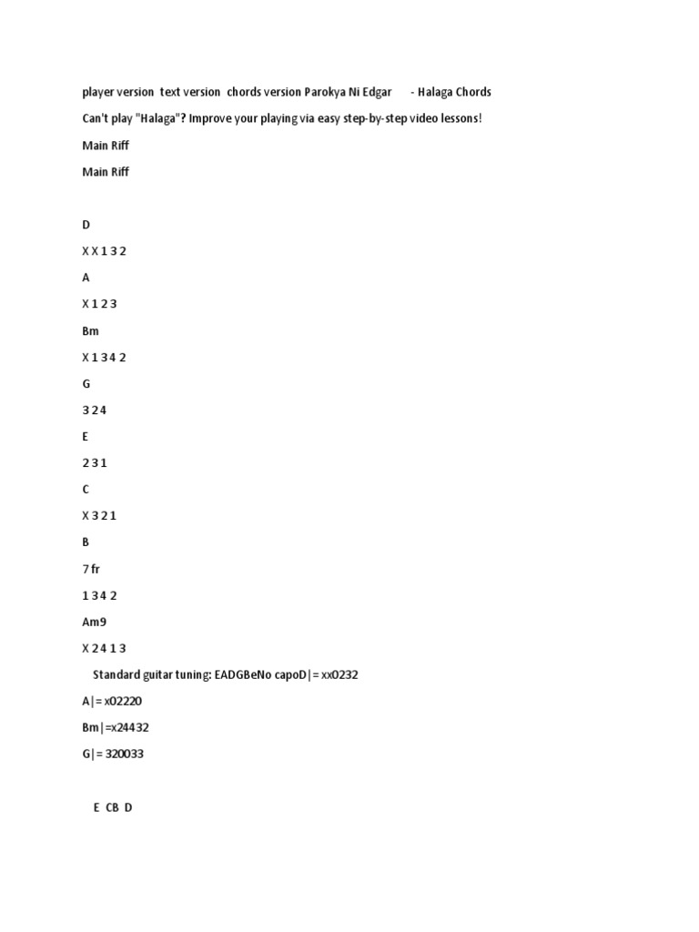 Halaga Chords | PDF